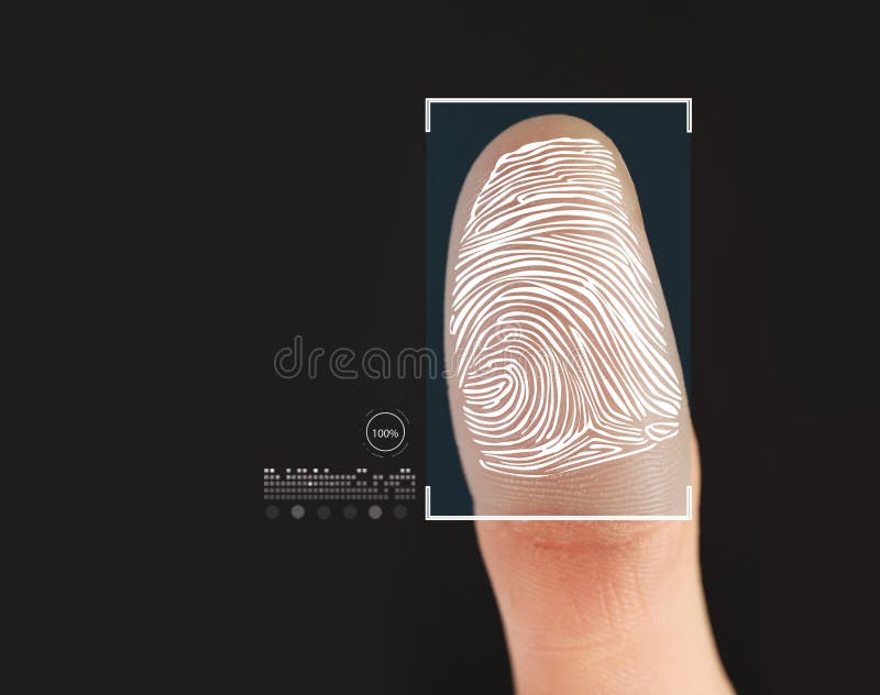 Biometric Fingerprint Scan stock image. Image of restrict - 628391