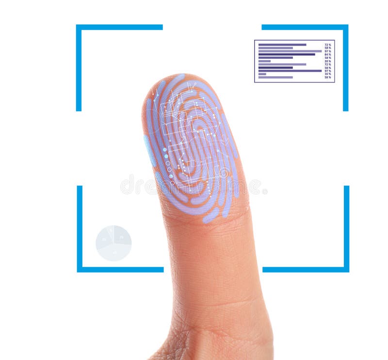 Biometric Fingerprint Scan stock image. Image of restrict - 628391