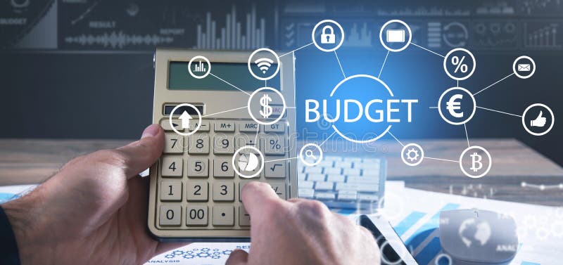 Man Using Calculator. Concept of Budget. Business Stock Photo - Image ...