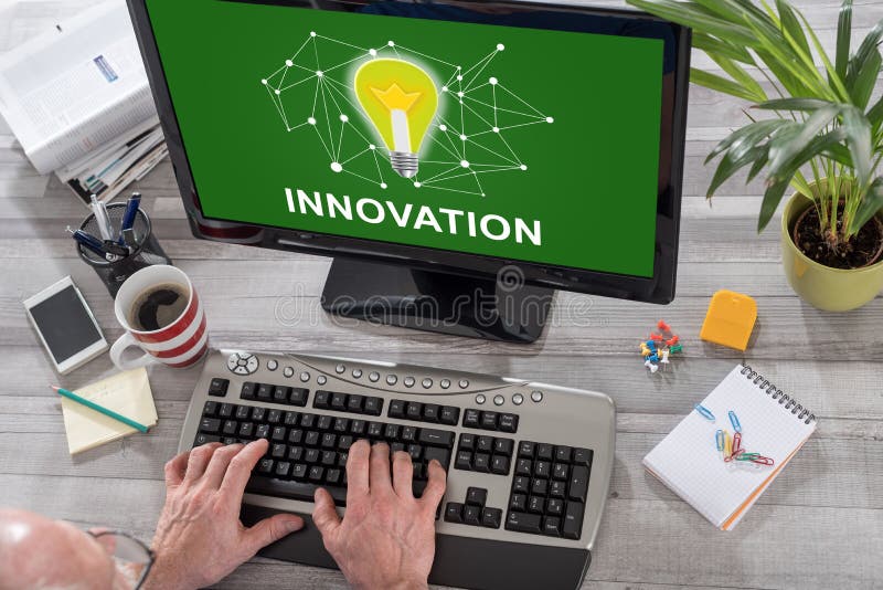 Innovation Concept on a Computer Stock Image - Image of creative ...