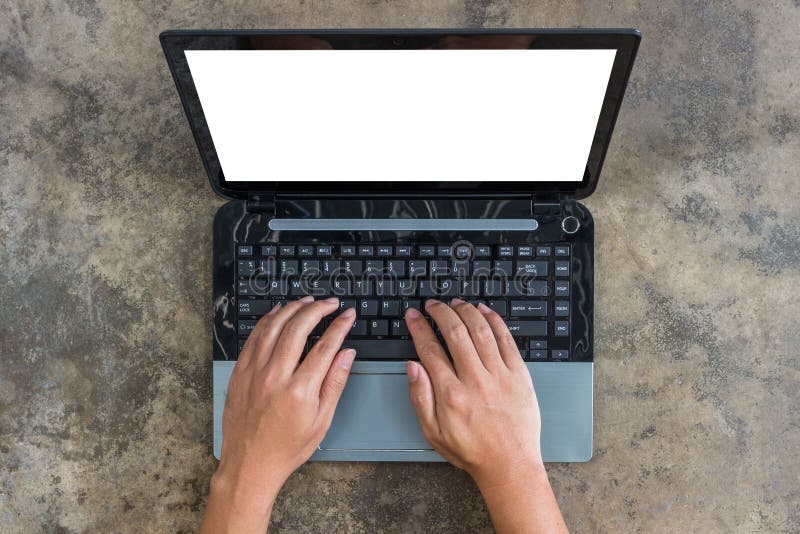 Man using computer stock image. Image of computer, table - 68261395