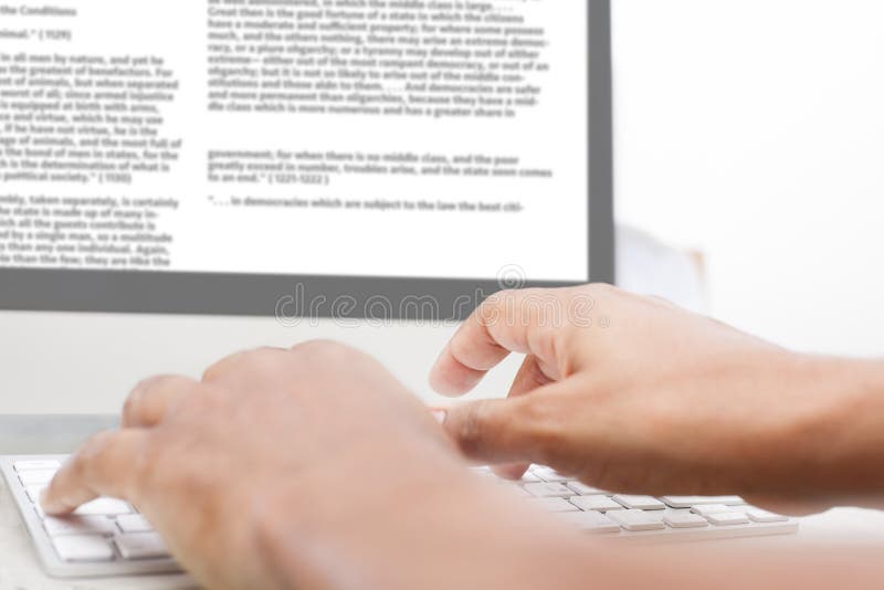 Man using computer stock photo. Image of writer, keyboard - 78212670