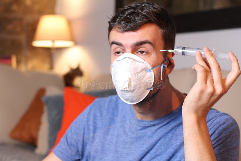 Man Using the Coronavirus Cure Stock Image - Image of cure, epidemic ...