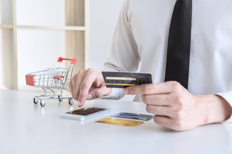 Man Using Credit Card Register Security Code Payments Online Shopping ... Man Using Credit Card Register Security Code Payments Online Shopping ...