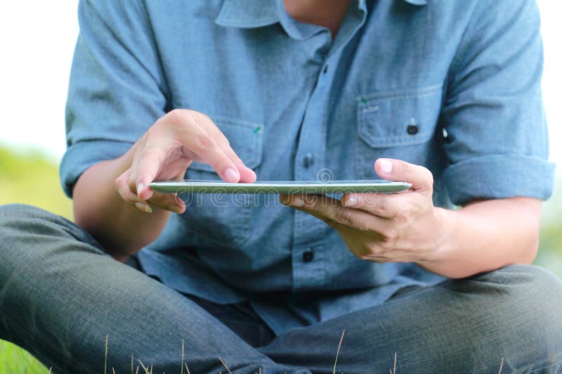 PDA Man stock image. Image of palmtop, phone, annual, electronic - 1809953