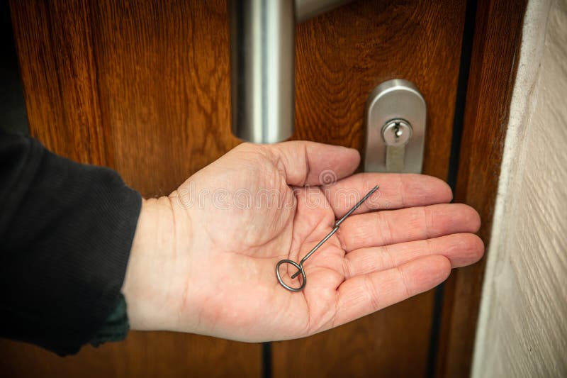 Man Using Door Latch Fall Opening Needle Open Damage Stock Photos ...