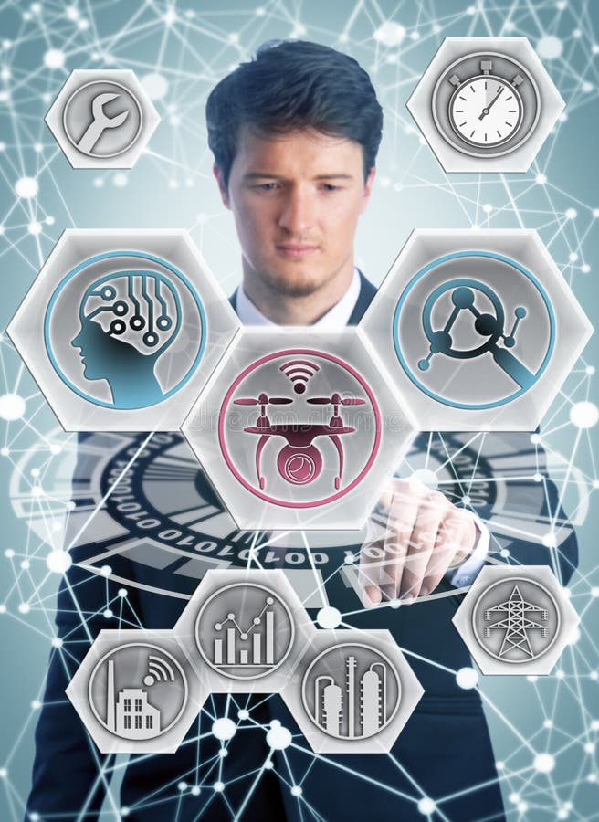 Man Using Drone and AI for Asset Inspection Stock Photo - Image of ...
