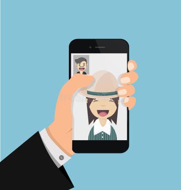 Using Facetime Stock Illustrations – 75 Using Facetime Stock ...