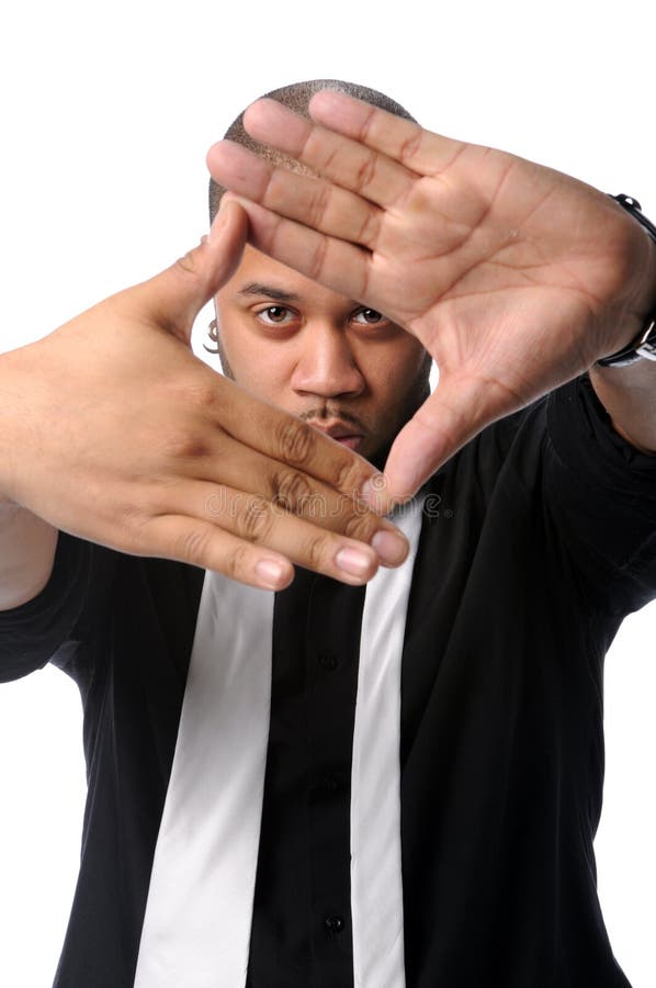 Man Using Hands As Frame Stock Photos - Free & Royalty-Free Stock ...