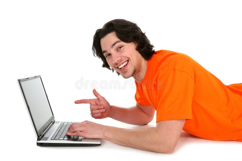 Man using laptop stock image. Image of business, shot - 4859903