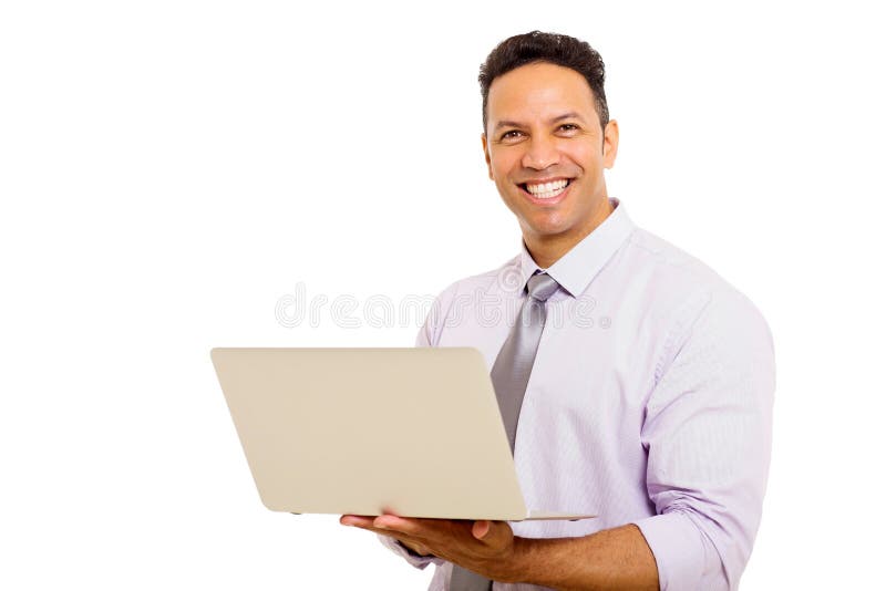 Man using laptop computer stock image. Image of looking - 52858033