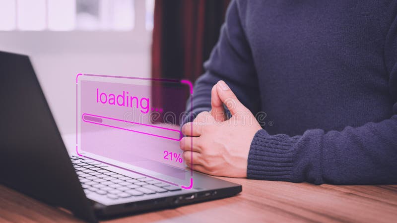 User Man Using A Computer Laptop To Connect To Wifi But Wifi Not