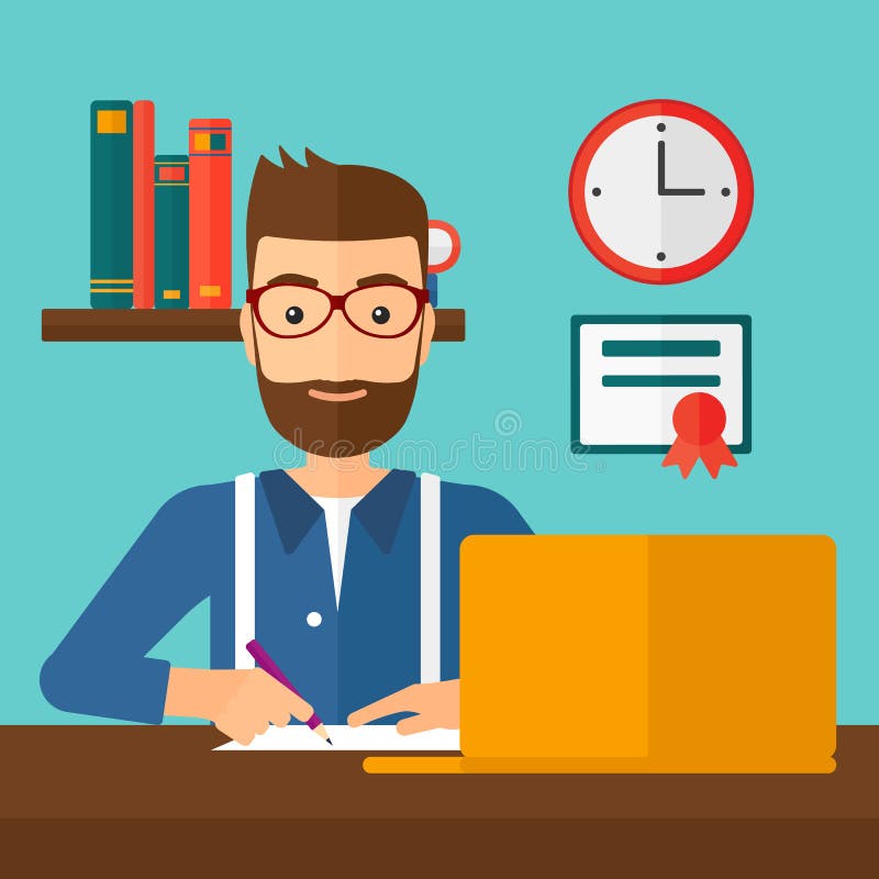 Man Taking Notes Stock Illustrations – 374 Man Taking Notes Stock ...