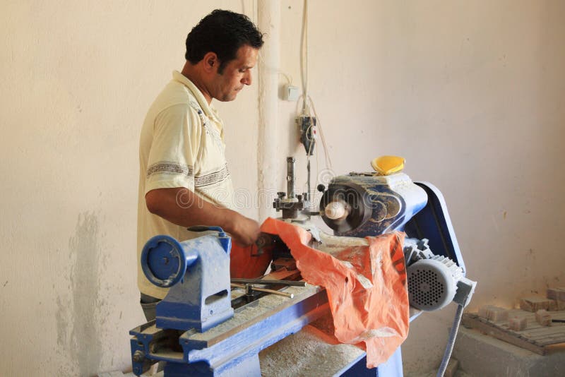 Man using Lathe in Turkey editorial photo. Image of tool - 17774236