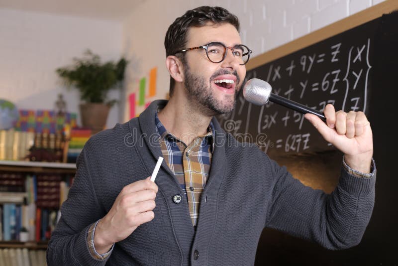 Man Using Microphone in Conference Stock Photo - Image of explaining ...