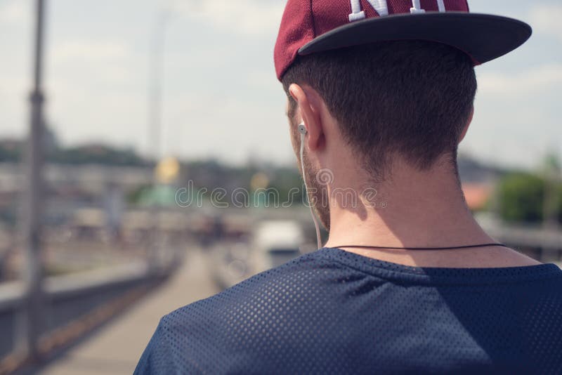 Man using mobile app stock photo. Image of outdoor, outdoors - 73600174