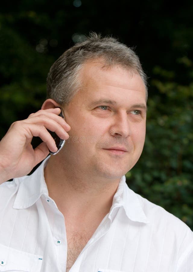 Man Using Mobile Phone stock image. Image of happy, colour - 2960817