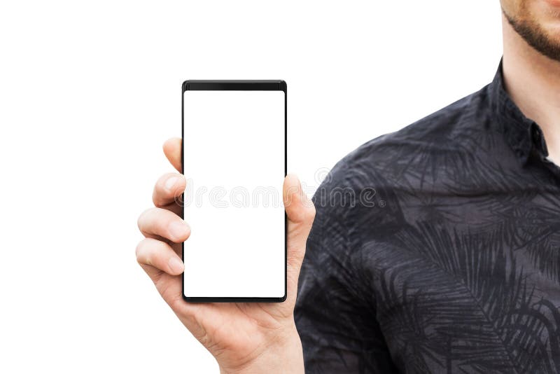 Man Using Mobile Smart Phone, Close Up Stock Photo - Image of hipster ...