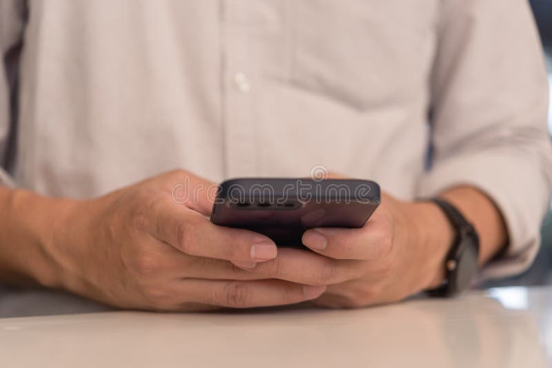 Man Using Mobile Smart Phone.Digital Technology Communications Concept ...