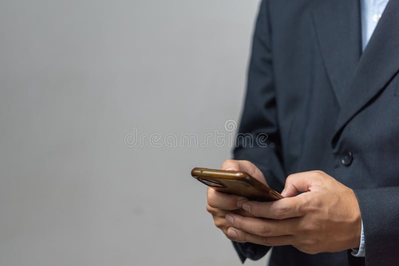 Man Using Mobile Smart Phone.Digital Technology Communications Concept ...