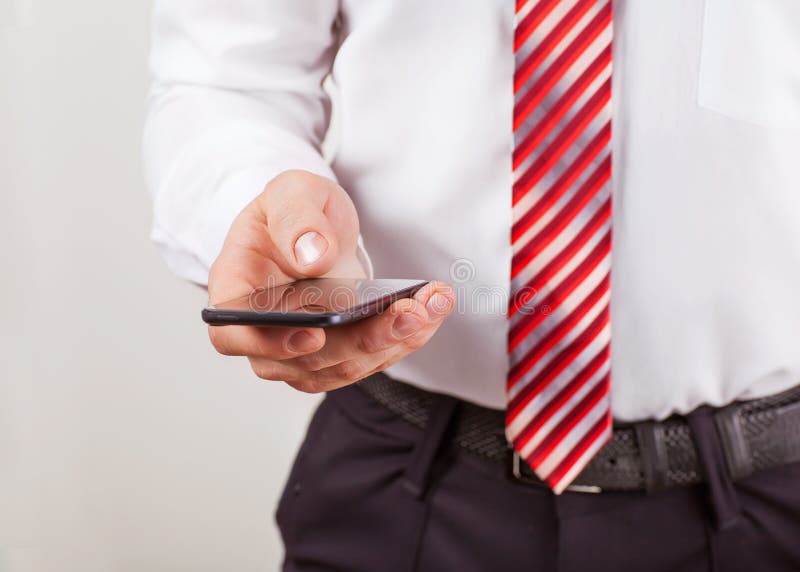 Man Using Mobile Smart Phone Stock Image - Image of cellular ...