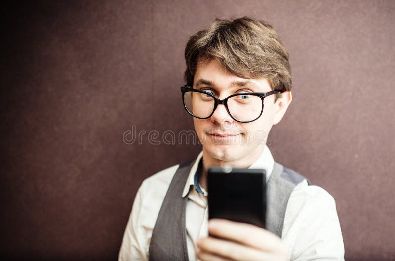 Man Using Mobile Smartphone Stock Image - Image of phone, entertainment ...