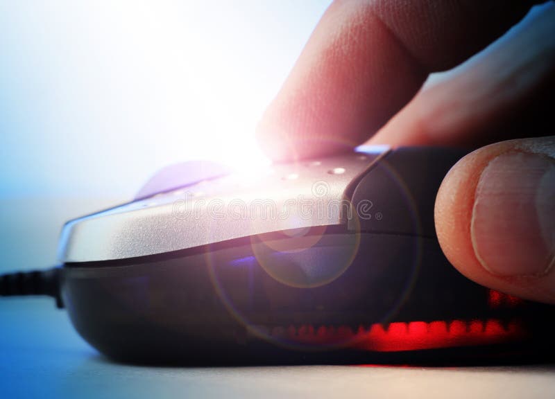 Man using mouse stock photo. Image of colour, effects - 2434478