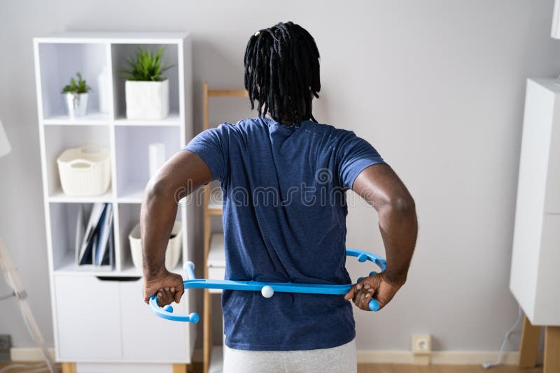 Man Doing Trigger Point Massage Stock Image - Image of hook, backache ...