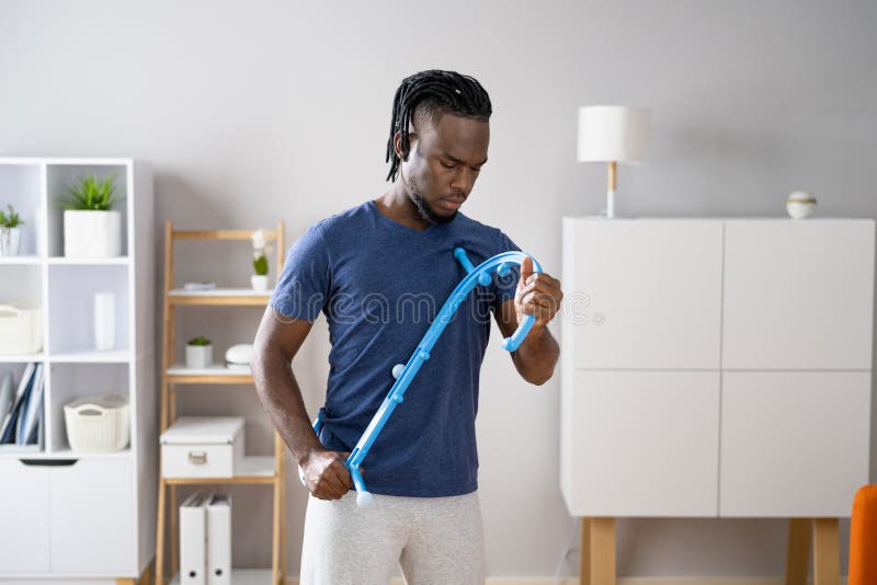 Man Doing Trigger Point Massage Stock Photo - Image of trigger, young ...