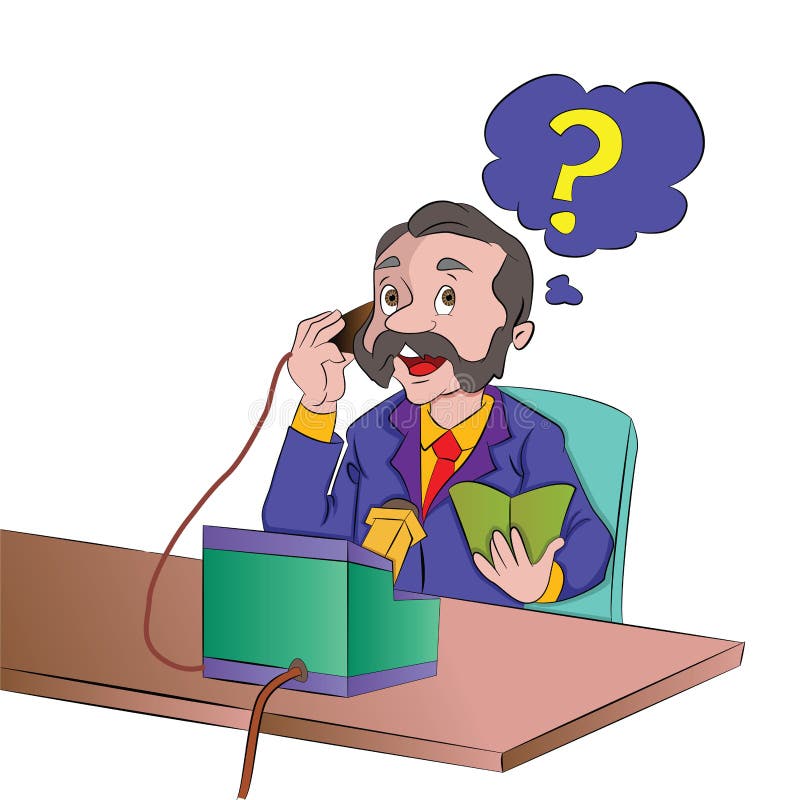 Old Telephone Using Stock Illustrations – 355 Old Telephone Using Stock ...