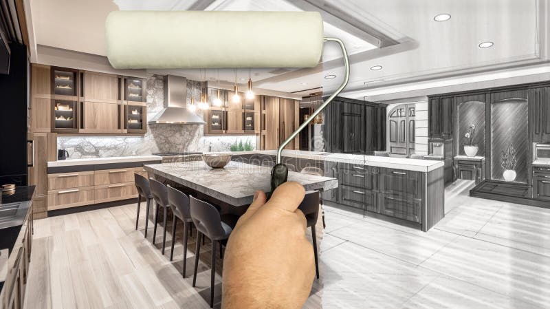 Sketch Kitchen Interior Stock Illustrations – 11,178 Sketch Kitchen ...