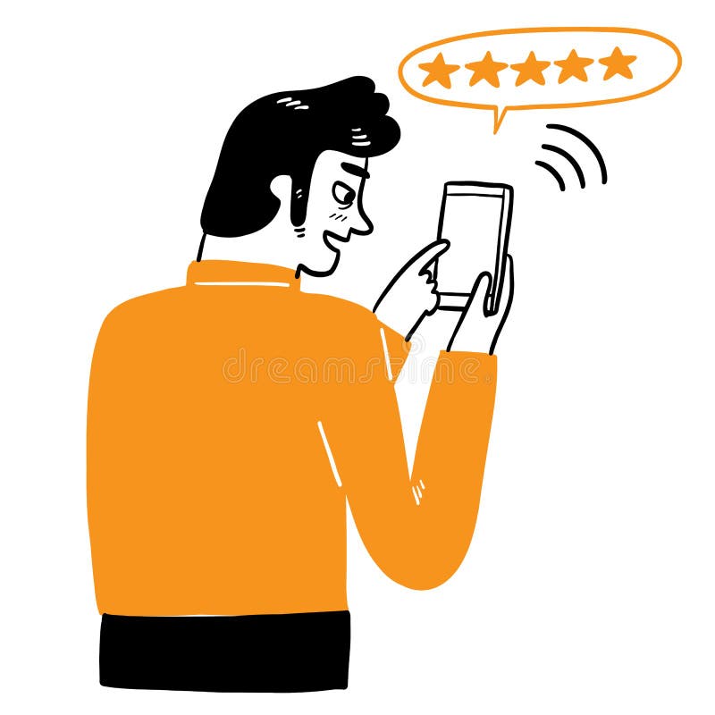 The man using the phone stock vector. Illustration of people - 231895797