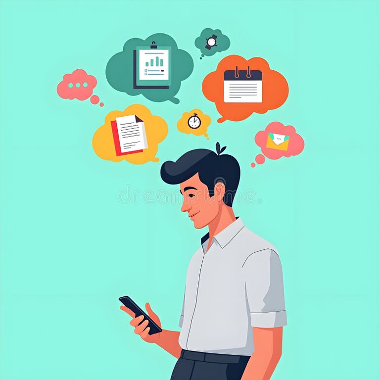 Phone Productivity Stock Illustrations – 9,066 Phone Productivity Stock ...