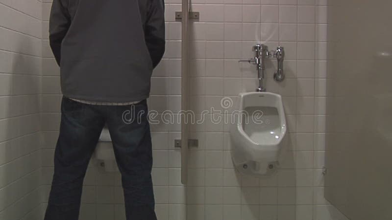 Man Using a Public Bathroom Stock Video - Video of wall, public: 55238767