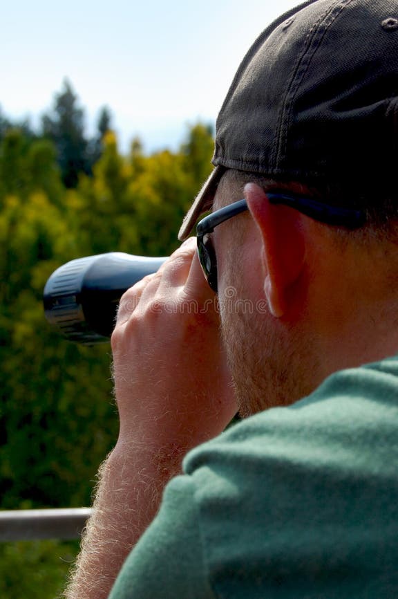 Man Using Scope stock image. Image of scope, observation - 99723893