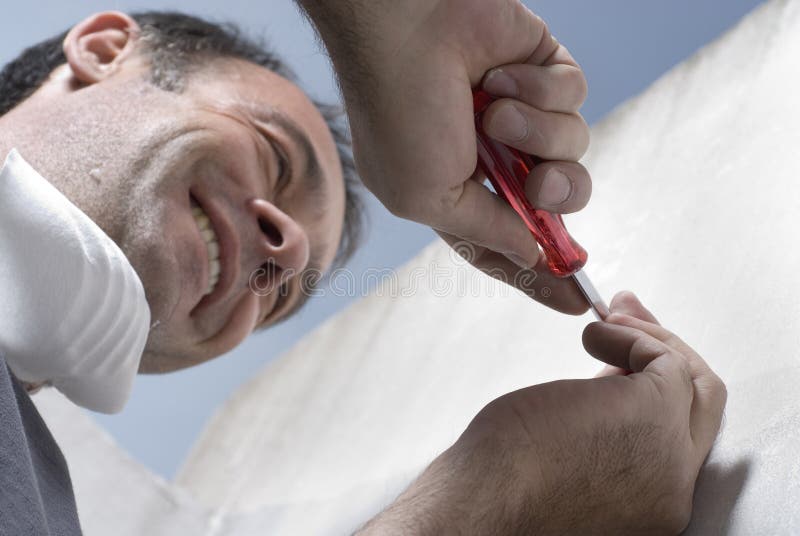 Man Using Screwdriver - Horizontal Stock Photo - Image of cheerful ...