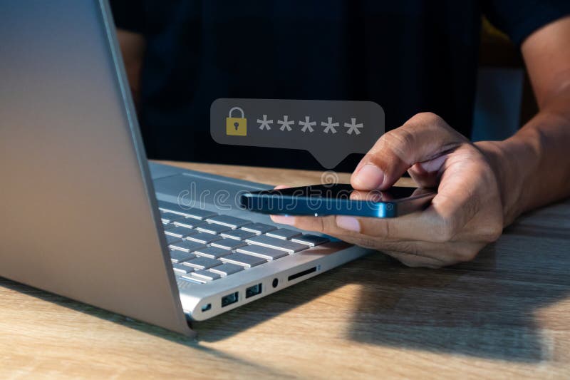 A Man Using Smart Phone To Login for Validate Password To Two-step ... A Man Using Smart Phone To Login for Validate Password To Two-step ...