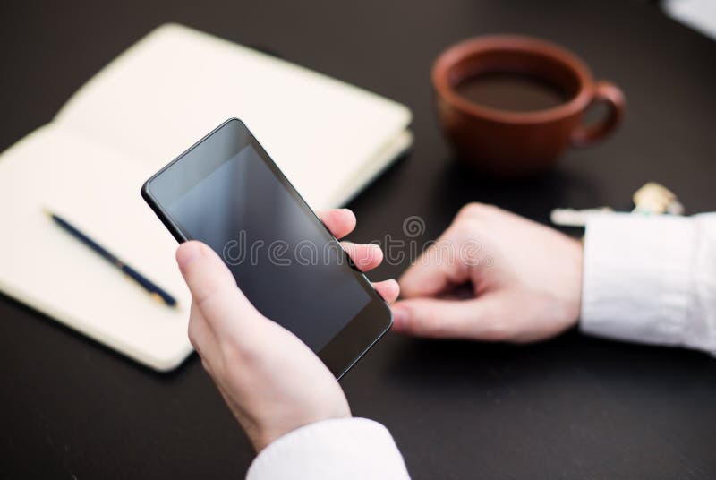 Man using smartphone stock image. Image of casual, internet - 39431247
