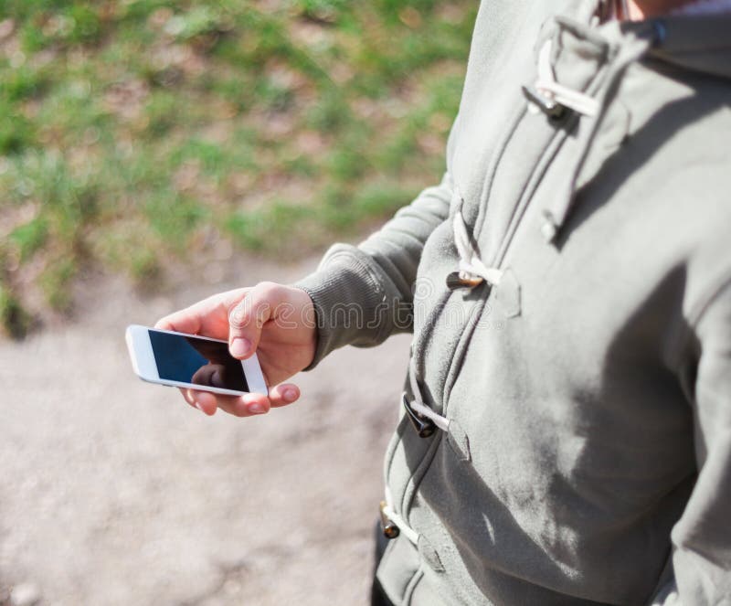 Woman Using Instant Messaging App on Mobile Phone Stock Image - Image ...