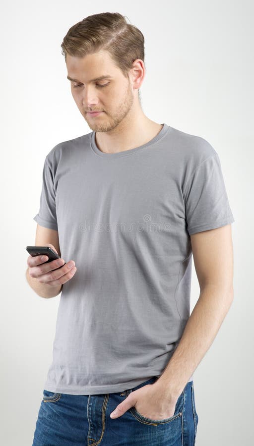 Man using smartphone stock image. Image of cellphone - 40793109