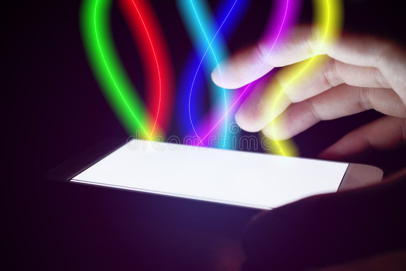 Smartphone Fiber Optic Data Stream Stock Photos - Free & Royalty-Free ...