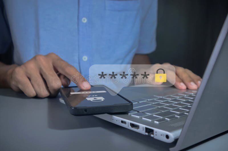 Man Using Smartphone To Login For Validate Password To Two Step