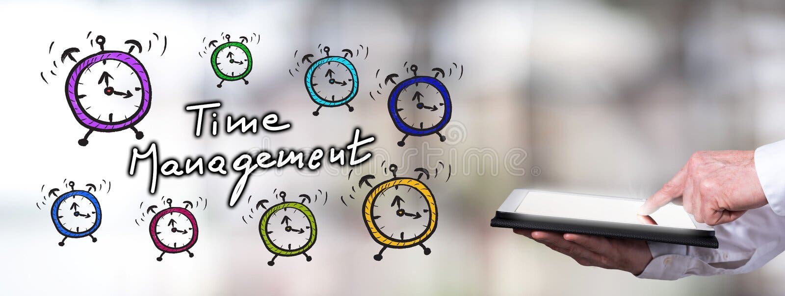 Time Management Concept on a Tablet Stock Photo - Image of professional ...