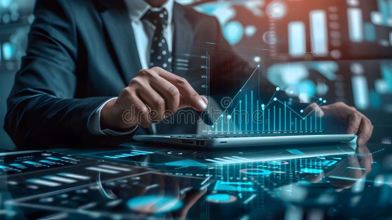 Man Using Tablet Draw Graphs Charts Stock Photos - Free & Royalty-Free ...