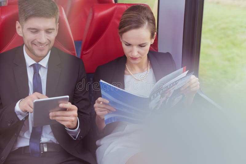 Man using tablet in train stock photo. Image of healthy - 81028522