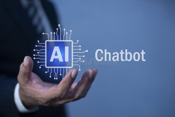 A Man Using Tech of Artificial Intelligence AI Technology Help People ...