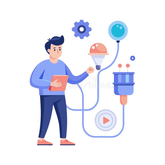 Man Using Technology for Process Optimization and Digital ...