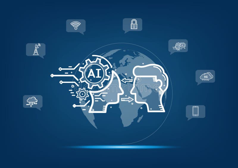 Man Using Technology Smart Robot, Artificial Intelligence by Enter ...