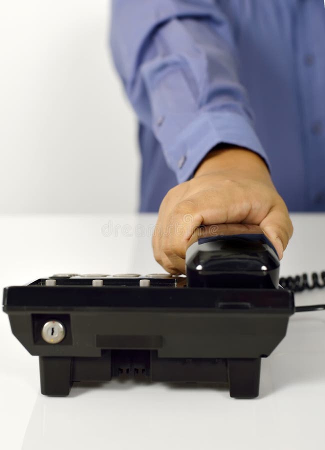 Man Using a Telephone stock image. Image of plastic, equipment - 45778627