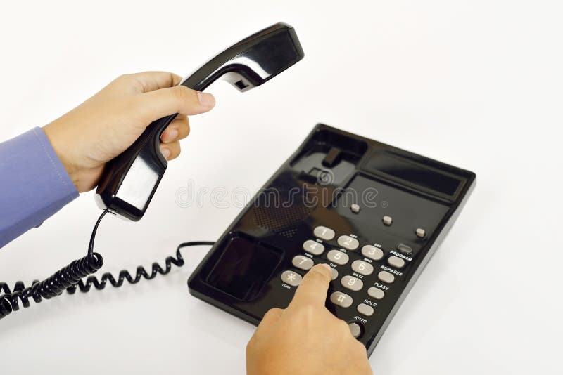 Man Using a Telephone stock photo. Image of concept, support - 45778682